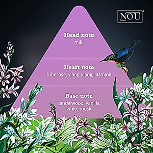 NOU Tuberose Perfume – Floral Perfume Sweet Musky Notes – Natural Perfume for Women Blended with Natural Essential Oils – Fresh Smelling Perfume Tuberose Perfume – 1.7 fl oz EDP