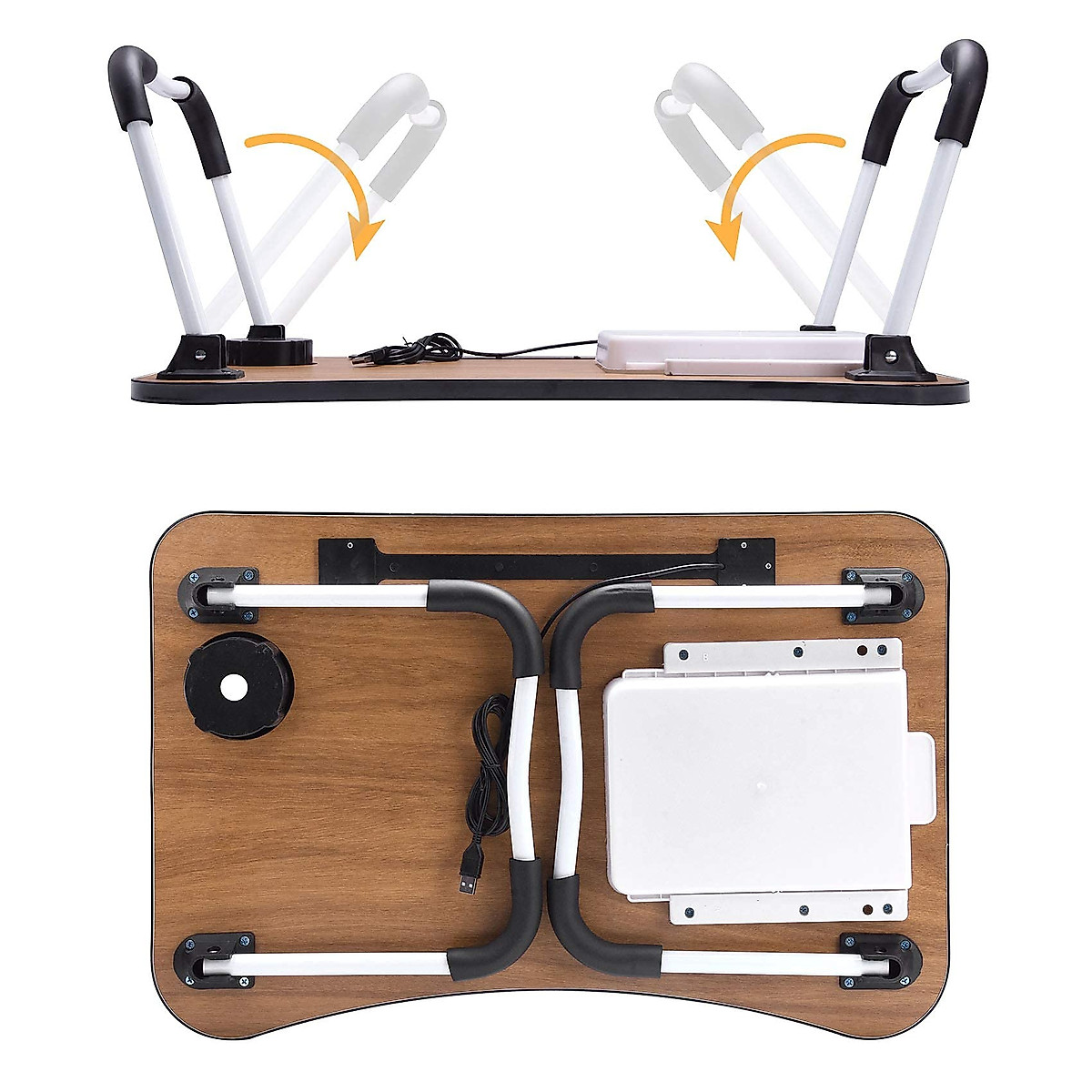 Slendor Laptop Desk Laptop Bed Stand Foldable Laptop Table Folding Breakfast Tray Portable Lap Standing Desk Reading and Writing Holder with Drawer for Bed Couch Sofa Floor