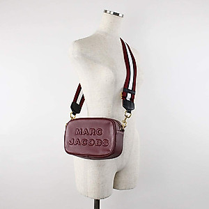 Marc Jacobs M0014465 Sultry Red With Gold Hardware Flash Collection Women's Leather Crossbody Bag