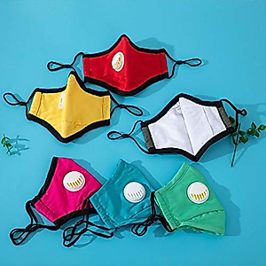 PENATE Children Solid Color Washable Adjustable Breathable Facemasks Inserted Gasket Cotton Mouth Scarf for Kids