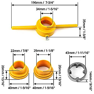 QWORK NPT Die Set, 6Pcs PVC Thread Maker Tool,Pipe Round Die Set, Pipe Threader Plumbing Tool, Three Maker Size: 1/2", 3/4", 1"