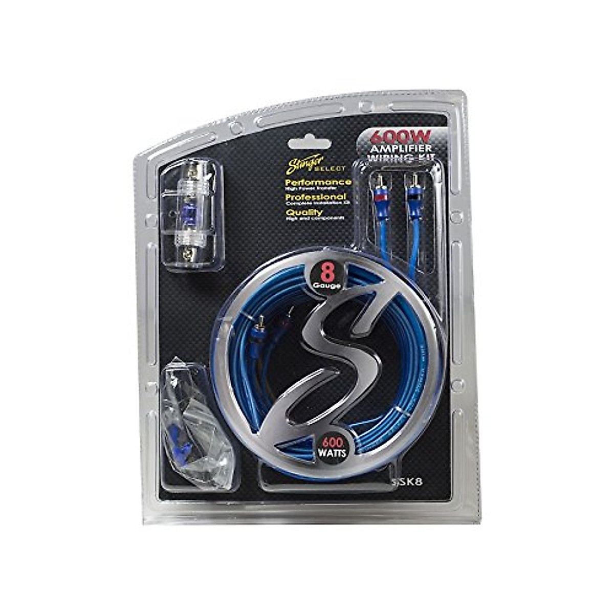 Stinger 8 Gauge 600-Watt Complete Auto Amplifier