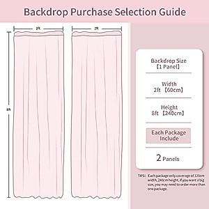 Pink Sequin Backdrop 2 Pieces 2ftx8ft Photography Background Party Curtain Glitter Wedding Backdrop Fabric