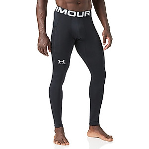 Under Armour Men's ColdGear Armour Leggings - 1366075-001 - Black/White - 4XL