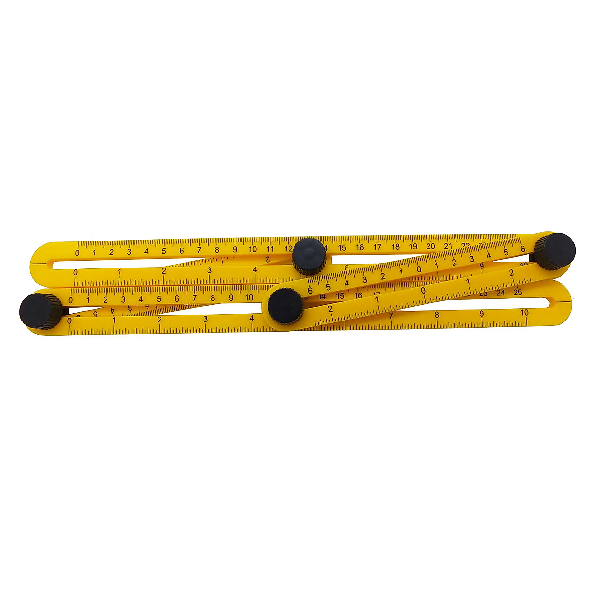 Zhengrun Multi-Angle Measuring Ruler 4-sided measuring ruler Template Tool Angularizer Ruler for Carpenters, Woodworkers, Builder(1pack)