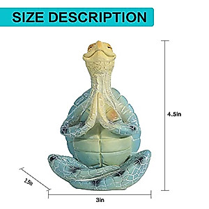 FEIYU BUY Turtle Yoga Statue Resin Process Decoration Meditation Turtles, Used for Indoor and Outdoor Window sill Decoration Gifts