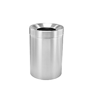 Alpine 50 Gallon Indoor Trash Can - Corrosion Proof Stainless Steel Garbage Bin - Heavy Duty Waste Disposal Trashcan for Litter Free Home, Schools, Hospitals and Businesses (50 Gallon)