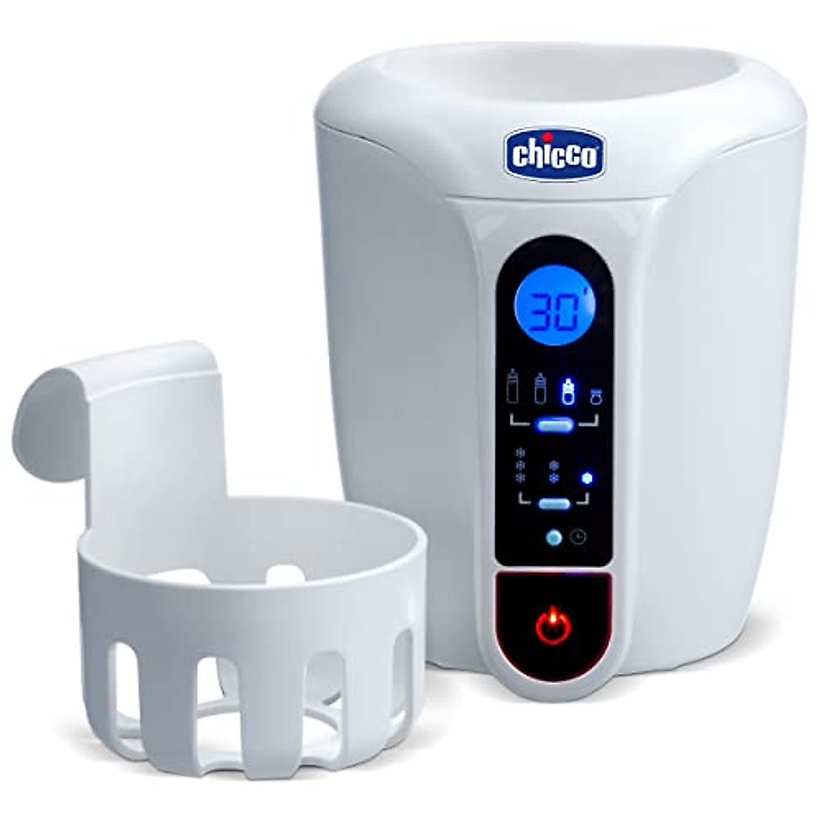 Chicco Digital Bottle & Baby Food Jar Warmer with LCD Display, Digital Countdown and Ready Alert, Fits Most Bottles and Baby Food Jars, White