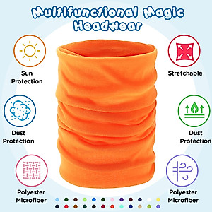 Jiuguva 26 Pcs Neck Gaiter Men Face Mask Headband Boho Head Wrap Headwear Bulk Hiking Seamless Neck Scarf Skull Bandana Women (Solid Color,Basic Style)