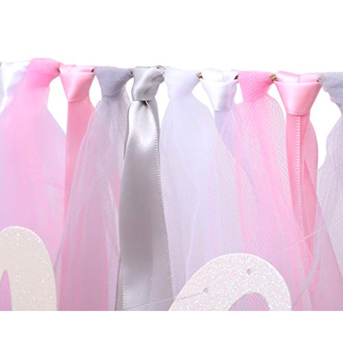 Winter Alderland Snow High Chair Tutu - 1st Birthday high Chair Banner, Smash Cake Photo Props, Winter Wonderland Snowflake Design ONE, 1st Birthday Photo Background. (Snowflake)