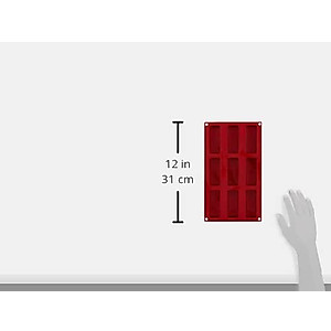 Silicone Molds [Twinkie, 9 Cup] Cupcake Baking Pan - Free Paper Muffin Cups - Non Stick, BPA Free, 100% Silicon & Dishwasher Safe Silicon Bakeware Tin - Kitchen Rubber Tray & Soap Molds