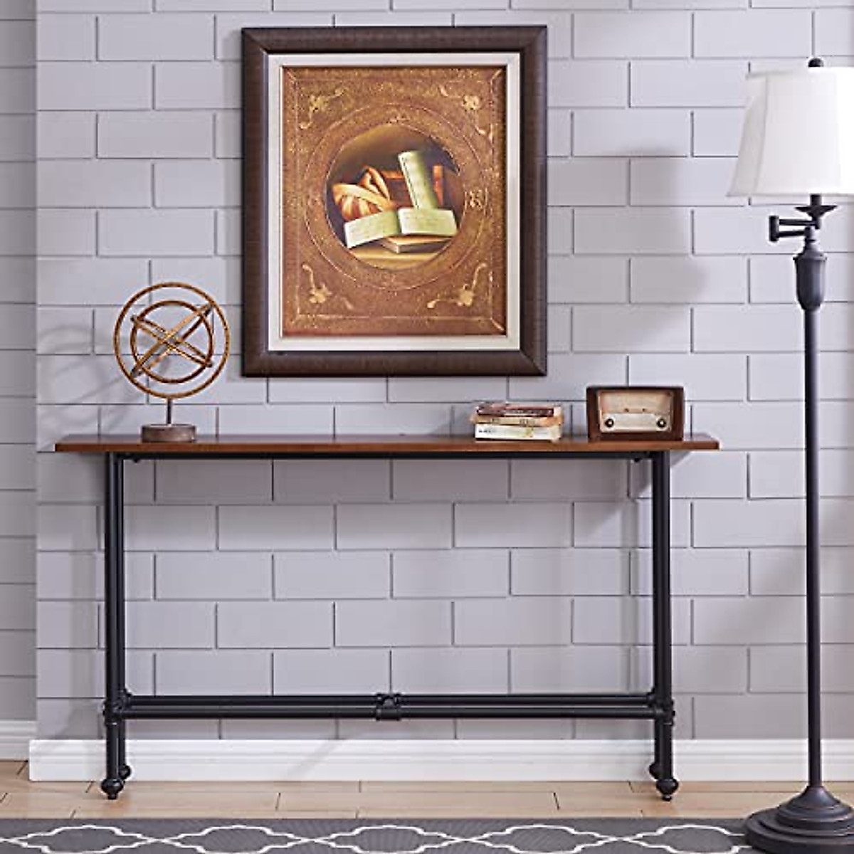 SEI Furniture Agnew Skinny Console Table, black (AMZ0906MC), 56 in x 8 in x 30 in