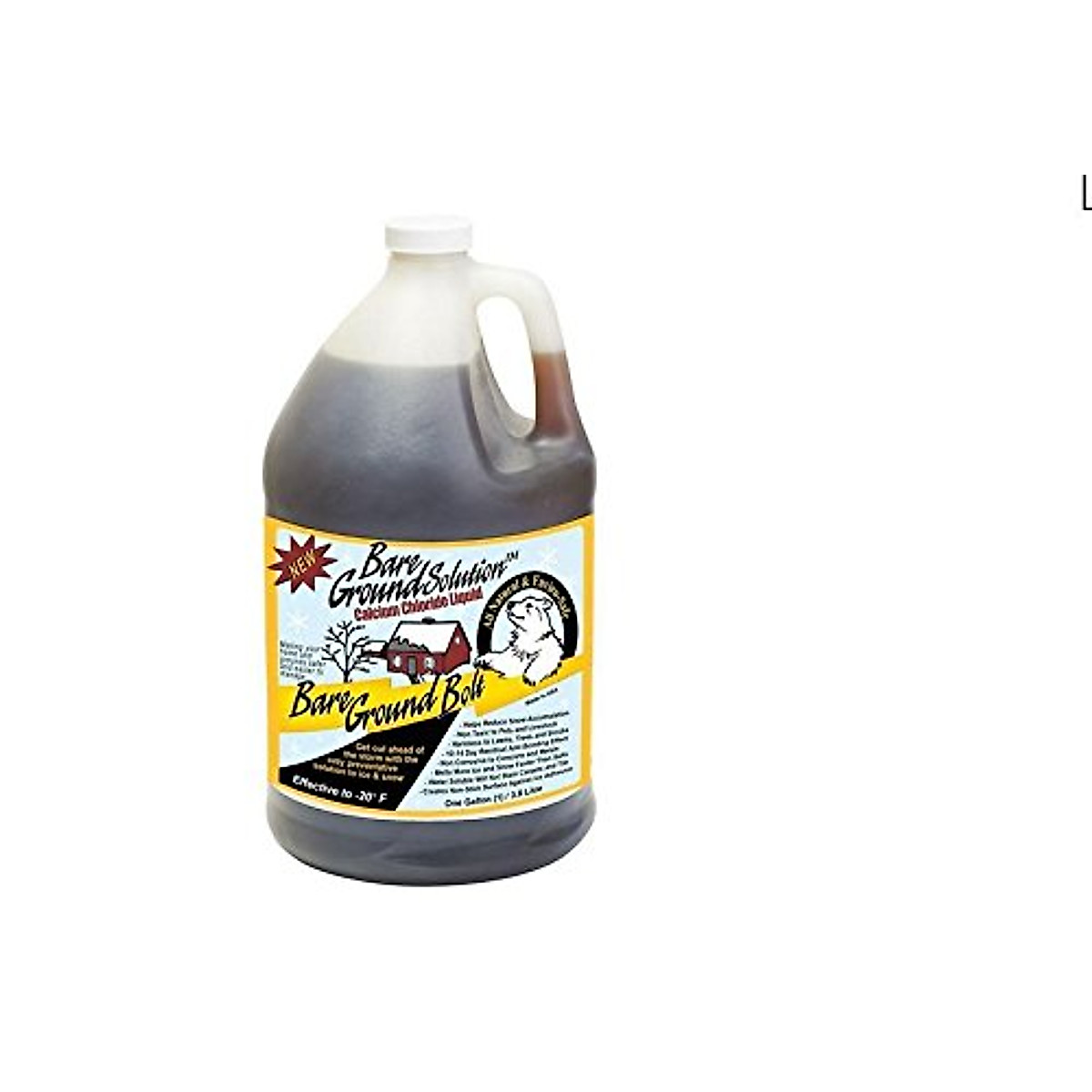 Bare Ground Winter Bare Ground Solutions BGB-1C Fast-Acting Ice Melt Liquid, 128 oz (1 Gallon), clear