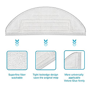 Home Times Vacuum Mop Replacement Pads For Roborock MaxV/ S7 MaxV Plus/ S7 MaxV Ultra/ S7/ S7+ Reusable Hard Floor Cloth Expert Wet Replacement Microfiber Soft Pad (5 Mop Pads) (5) …