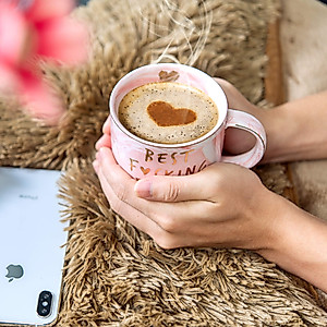 Best Friend Birthday Gifts for Women - Best F Friend Ever - Funny Friendship Gifts for Women - Gifts for BFF, Bestfriend, Besties, Sister, Her, Woman - Cute Pink Marble Mug, 11.5oz Coffee Cup