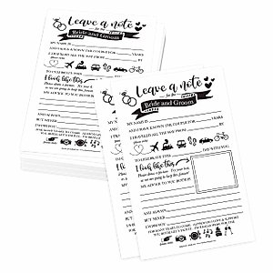 Hadley Designs 25 Wedding Advice Cards for Bride and Groom For Wedding Card Boxes For Reception, Wedding Guest Book Alternative, Bridal Shower Games For Guests, Advice for the Bride Wedding Games