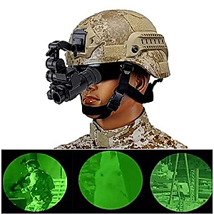 TKKOK M60 Night Vision Goggles Monocular Helmet for Adults,Mount Suitable Fast Helmet IP66 1080P