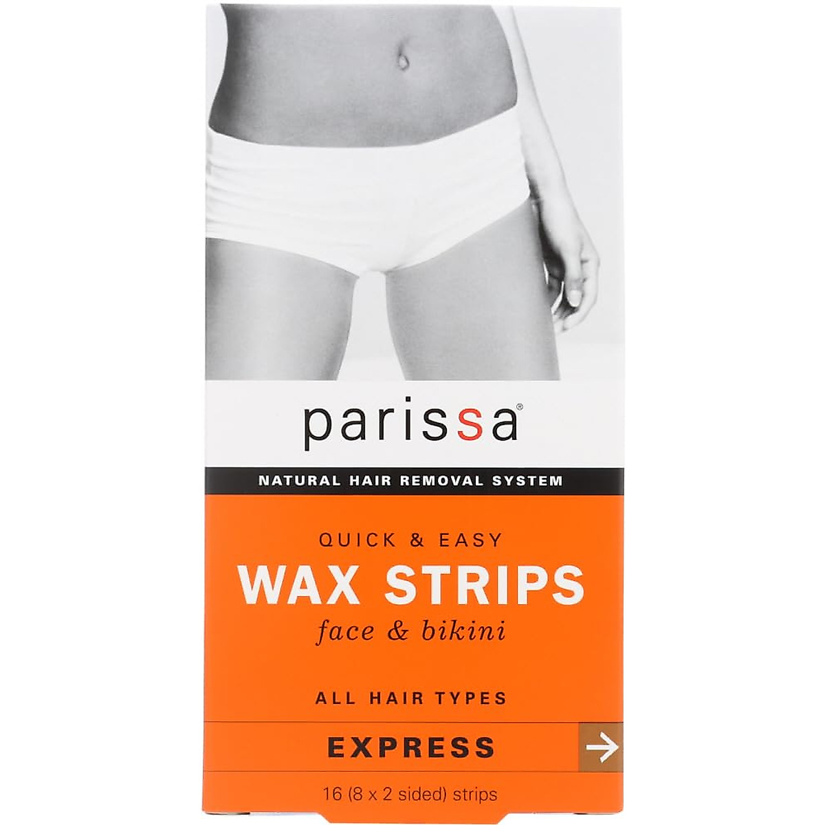 Parissa Quick and Easy Wax Strips Face and Bikini 16 Strips (Pack of 2)