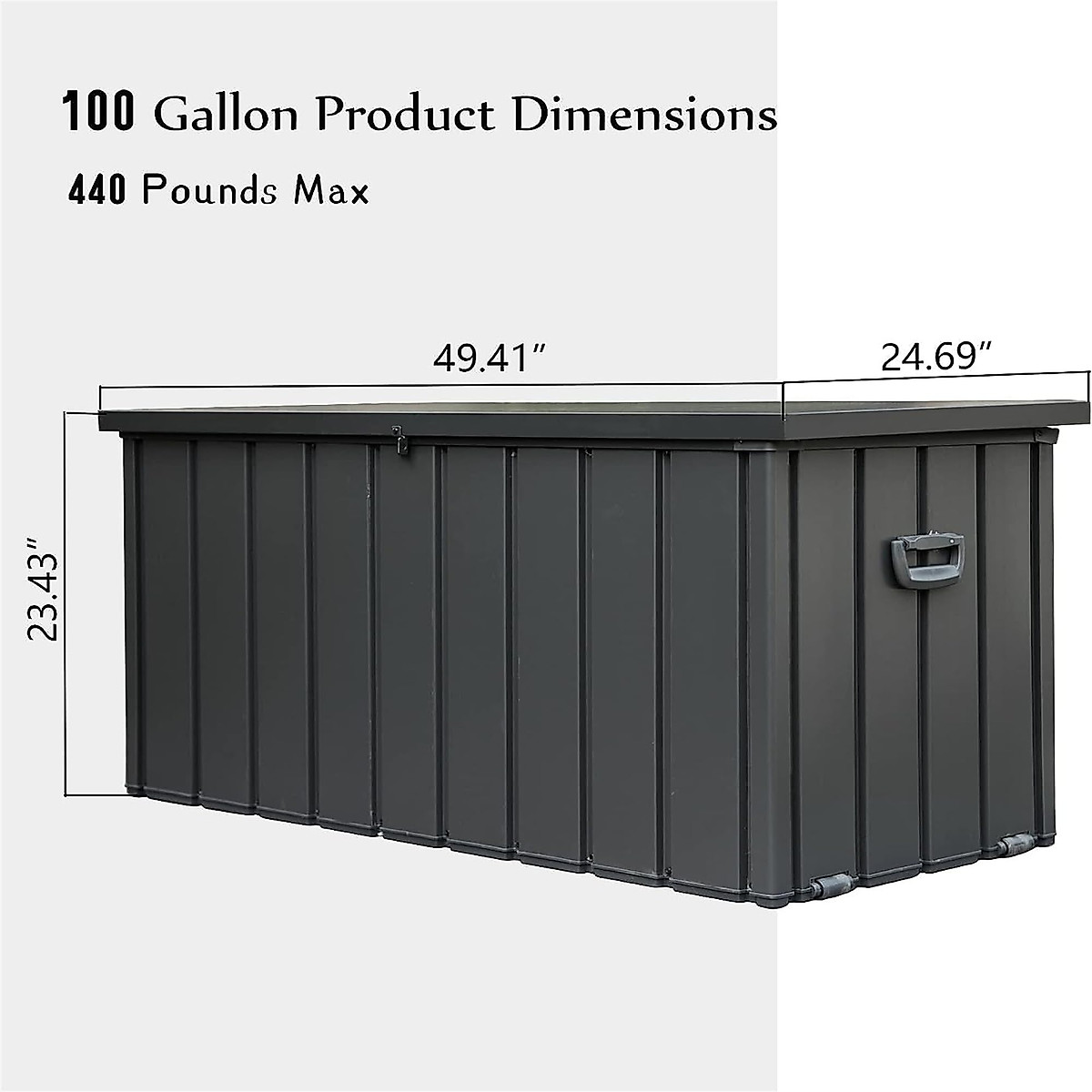 Ataucjin 150 Gallon Steel Deck Box, Indoor Outdoor Lockable Water-resist Storage Container for Patio Furniture Cushions, Toys and Garden Tools