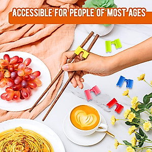 Suttmin 200 Pcs Reusable Chopsticks Helper Multicolor Training Chopsticks Hinges Connector Plastic Practice Chopstick Trainer Chinese Chop Stick Helper for Adult Learner Beginner