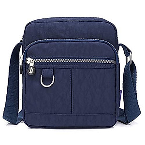 KARRESLY Casual Nylon Purse Handbag Crossbody Bag Waterproof Shoulder Bag for Women (Dark blue)