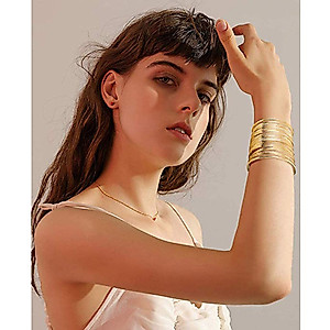 Bracelets Gold Plated Open Cuff Bangles Gift Choice for Women & Girls Fashion (Classic Bohemia)