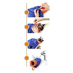 Cat Grooming Bag Puppy Dog Cleaning Polyester Soft Mesh Scratch & Biting Resisted for Bathing Injecting Examining Nail Trimming