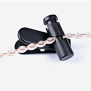Headset Wire Clip for Earphone Wire, Fixed Cable on The Clothes, 2 Pcs Black Clips for Most Headset Wire