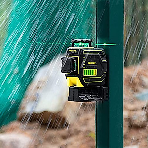 Firecore Laser Level Self Leveling 2x360 Green Beam Dual Plane Leveling and Alignment Laser Tool for Construction and Picture Hanging, Magnetic Pivoting Base Included(F92T-XG)