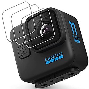 debous HERO11 Hero 11 Black Mini Lens Screen Protector for GoPro HERO11 Black Mini Tempered Glass Anti-scratch Clera Hard Protective Film Shield Cover (3pack)