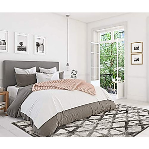 Woven Trends Modern Contemporary 3-Piece Rug Set, 5x7 Area Rug, 2x5 Runner Rug, 2x3 Accent Mat, Livingroom, Bedroom, Entryway, Durable and Stain Resistant, Gray