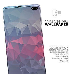 DesignSkinz Blue Red Purple Geometric Protective Vinyl Decal Wrap Skin Cover Compatible with The Samsung Galaxy S20 (Screen Trim & Back Glass Skin)