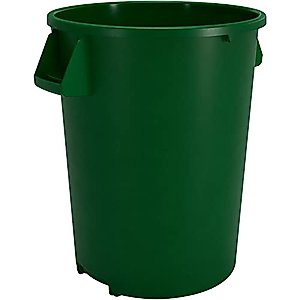 Carlisle FoodService Products Bronco Round Waste Bin Trash Container 32 Gallon - Green - Pack of 1