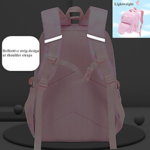 Armbq Mermaid Backpack for Girls 3Pcs Kids Backpack Cute School Bags Set With Lunch Box Fish Scale Teen Water Resistant Bookbag Durable Travel Bag