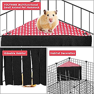 YOUTHINK Rat Beds, Hideout for Guinea Pigs Pet Cage Hammock Fit for Rats Hamsters Hedgehog Ferrets Chinchillas Bunny Mice Small Animals