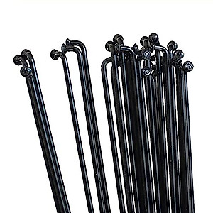 chensong Spokes Nipples 20pcs Road Bike 45# Steel Spokes Bicycle Cycling 14G Black Spokes with Nipples Cycling Spokes (Color : 268)