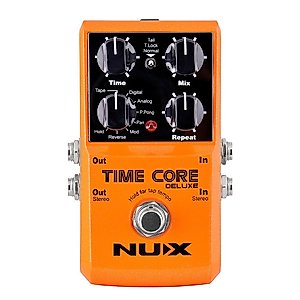 NUX Time Core Deluxe Delay Guitar Effect Pedal 7 Delay types with Looper Tone lock Upgrade mode