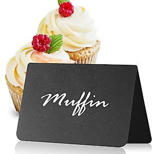 15 Pack Mini Chalkboard Signs for Food Display - Reusable Small Plastic Chalkboard Signs for Food - Mini Chalkboard Catering Signs for Party Wedding Bakery - Buffet Signs for Food