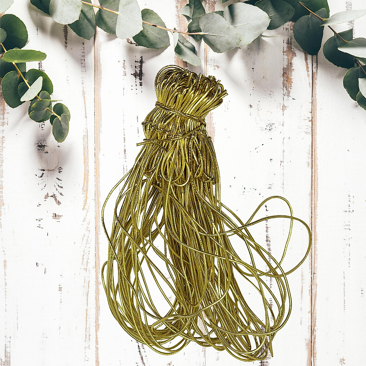 Stretch Loops for Crafts and Easy Gift-Wrapping (16 Inch, Gold)