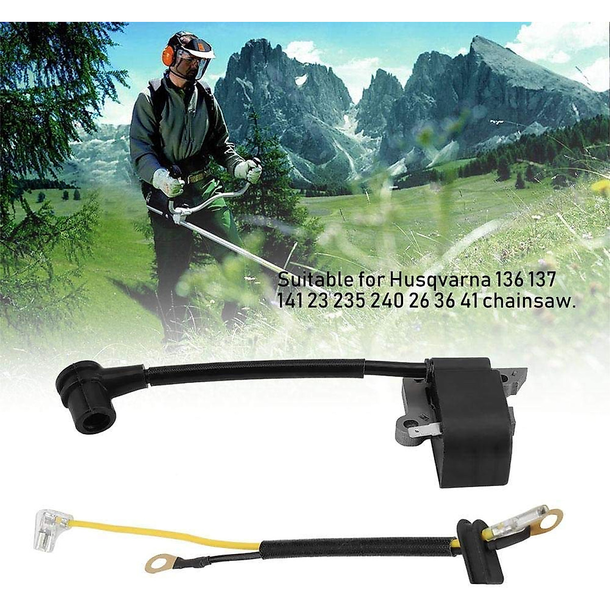 Wifehelper Ignition Coil for Husqvarna 136 137 141 23 235 240 26 36 41 Chainsaw Accessories Replacement 545199901