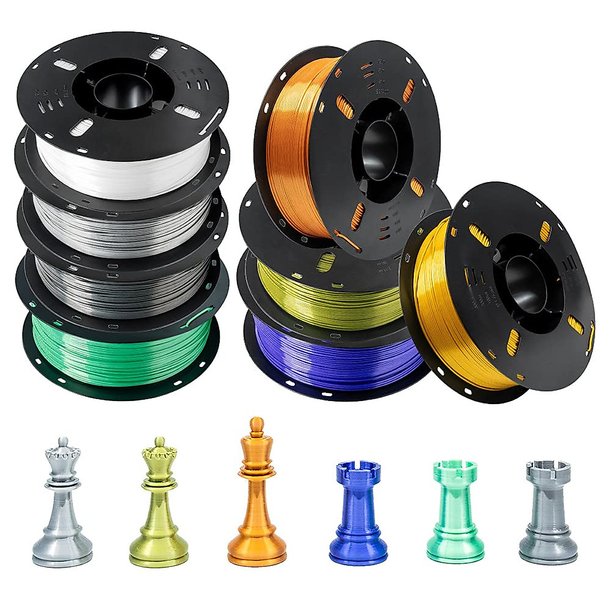 FilaBees PLA 3D Printer Filament, PLA Filament 1.75mm Dimensional Accuracy +/- 0.02 mm, 1kg Spool (2.2lbs),1.75 mm, Fit Most FDM Printer,Silk Gold