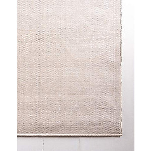 Unique Loom Rushmore Collection Area Rug - Johnson (5' 1" x 8' Rectangle, Snow White/ Beige)