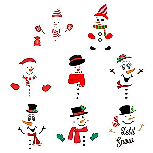 Christmas Cartoon Snowman Gift Decorative Ornament for Home Office Microwave Whiteboard Decor Accessory Magnetic Refrigerator Sticker