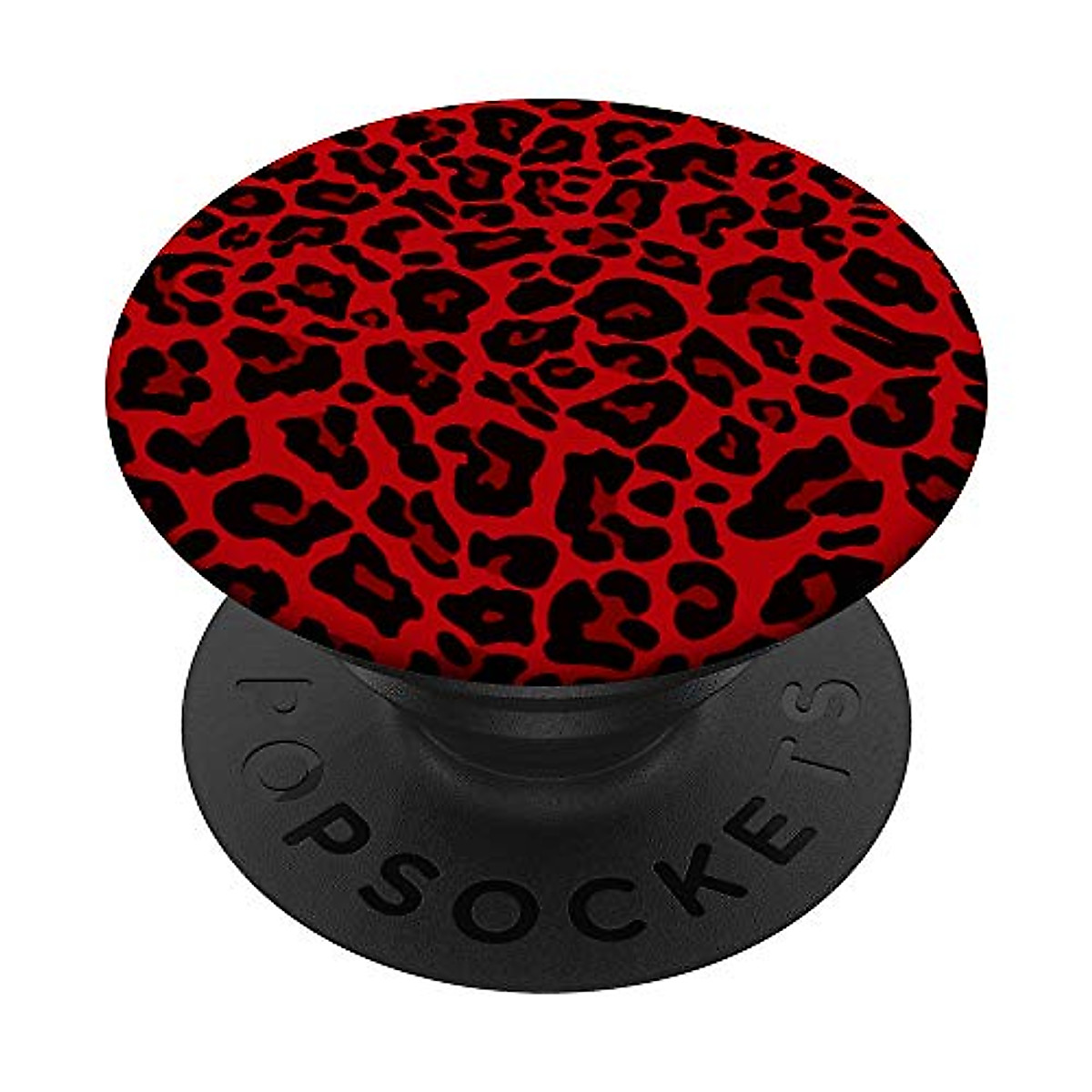 Dark Red Leopard Skin - Wild Animal Print Cheetah Pattern PopSockets PopGrip: Swappable Grip for Phones & Tablets