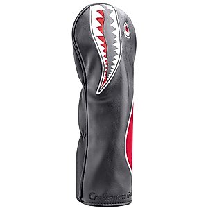 Craftsman Golf Cool Shark Black and Red Driver Head Cover Headcover 460cc for Taylormade Big Bertha