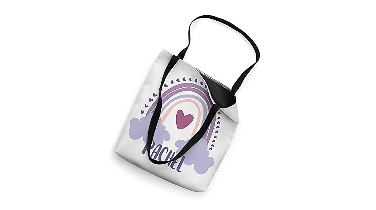 Rachel Personalized Rainbow Tote Bag - Cute & Custom Gift