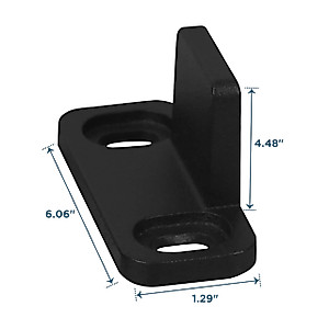 National Hardware N700-114 Interior Sliding Barn Door Hardware Double Floor Guide, 1 3/4 in, Matte Black