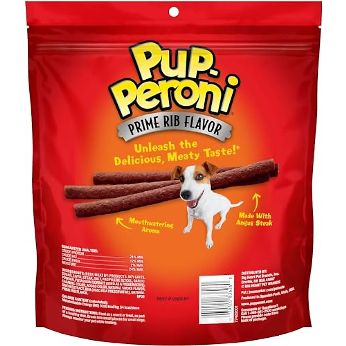 Pup-Peroni Prime Rib Flavor Dog Treats, Made with Real Steak, 22.5 Ounce Bag