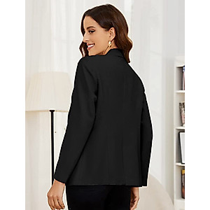 SIOKUY Women's Blazer, Stylish Blazer Jackets for Women, Perfect for Casual & Business Wear, Long Sleeve Blazers for Women (Black, M)