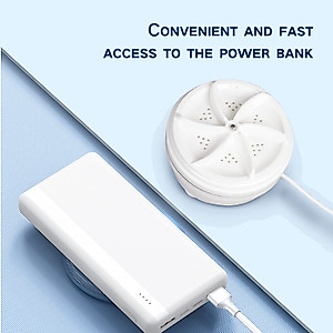 Portable Mini Washing Machine Ultrasonic Turbo Portable Washer with USB for Home Business Travel College House RV Apartment Turbo Washing Machine Cleaning Socks Underwear Dishes